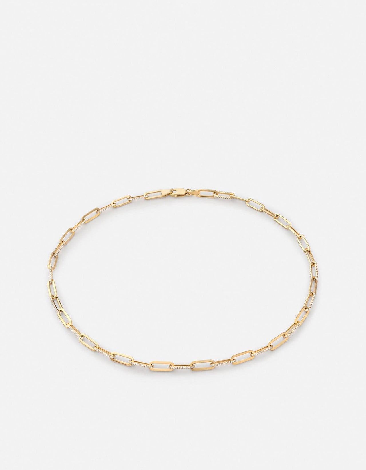 Volt Link Choker w/Diamonds, 14K Yellow Gold | Women's Necklaces | Miansai