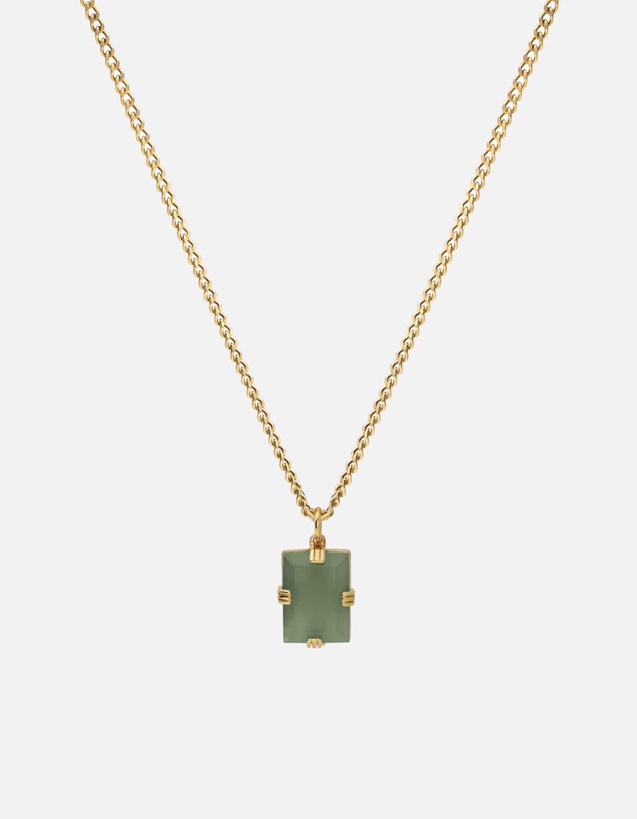 Lennox Jasper Green Necklace, 14k Yellow Gold | Women's Necklaces | Miansai