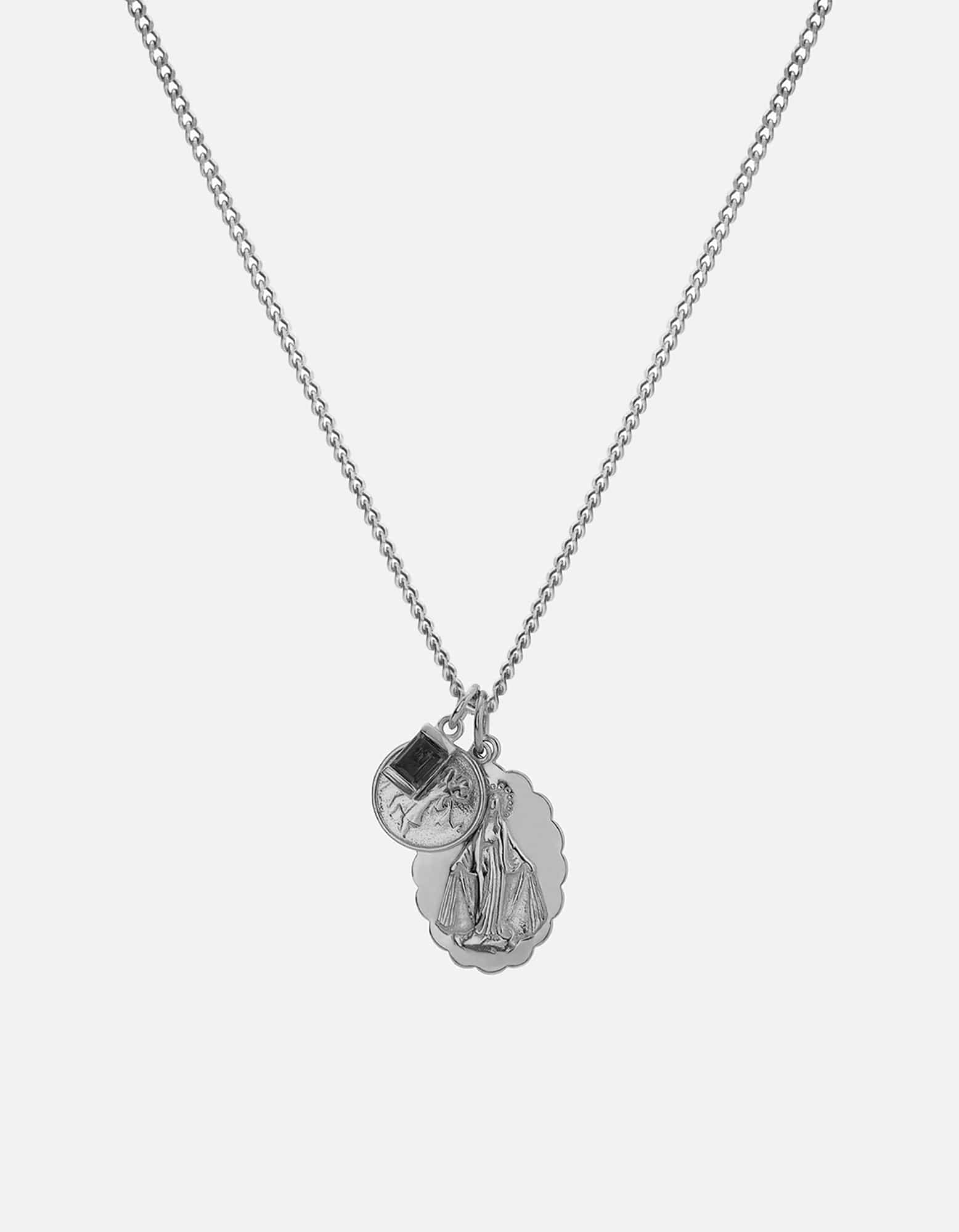 Mini Saints Onyx Trilogy Necklace, Sterling Silver | Women's Necklaces ...