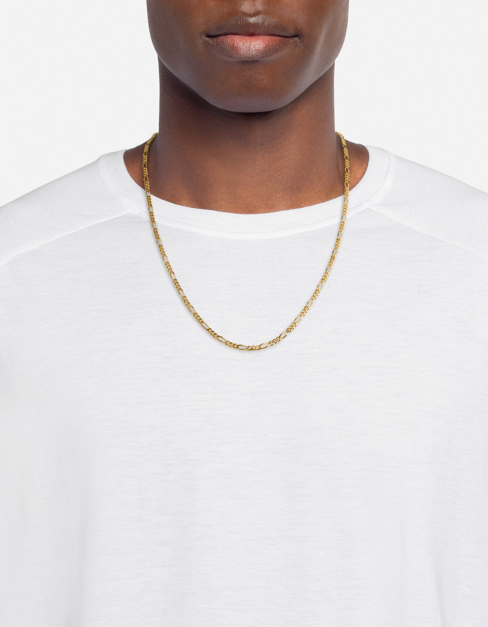 3mm Figaro Chain Necklace, Gold Vermeil | Men's Necklaces | Miansai