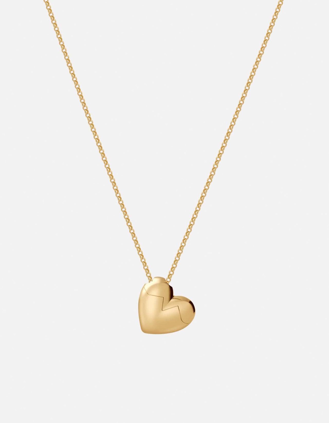 solid gold heart pendant