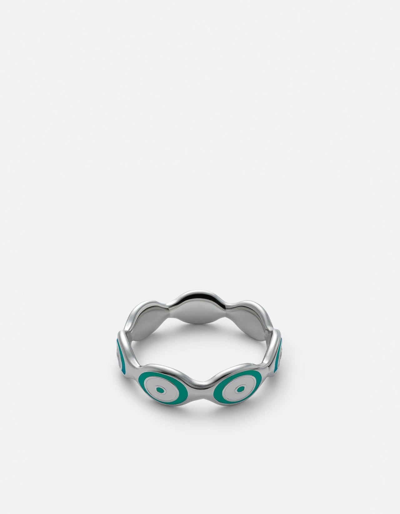 Green Eye Ring, Sterling Silver w/Enamel | Men's Rings | Miansai
