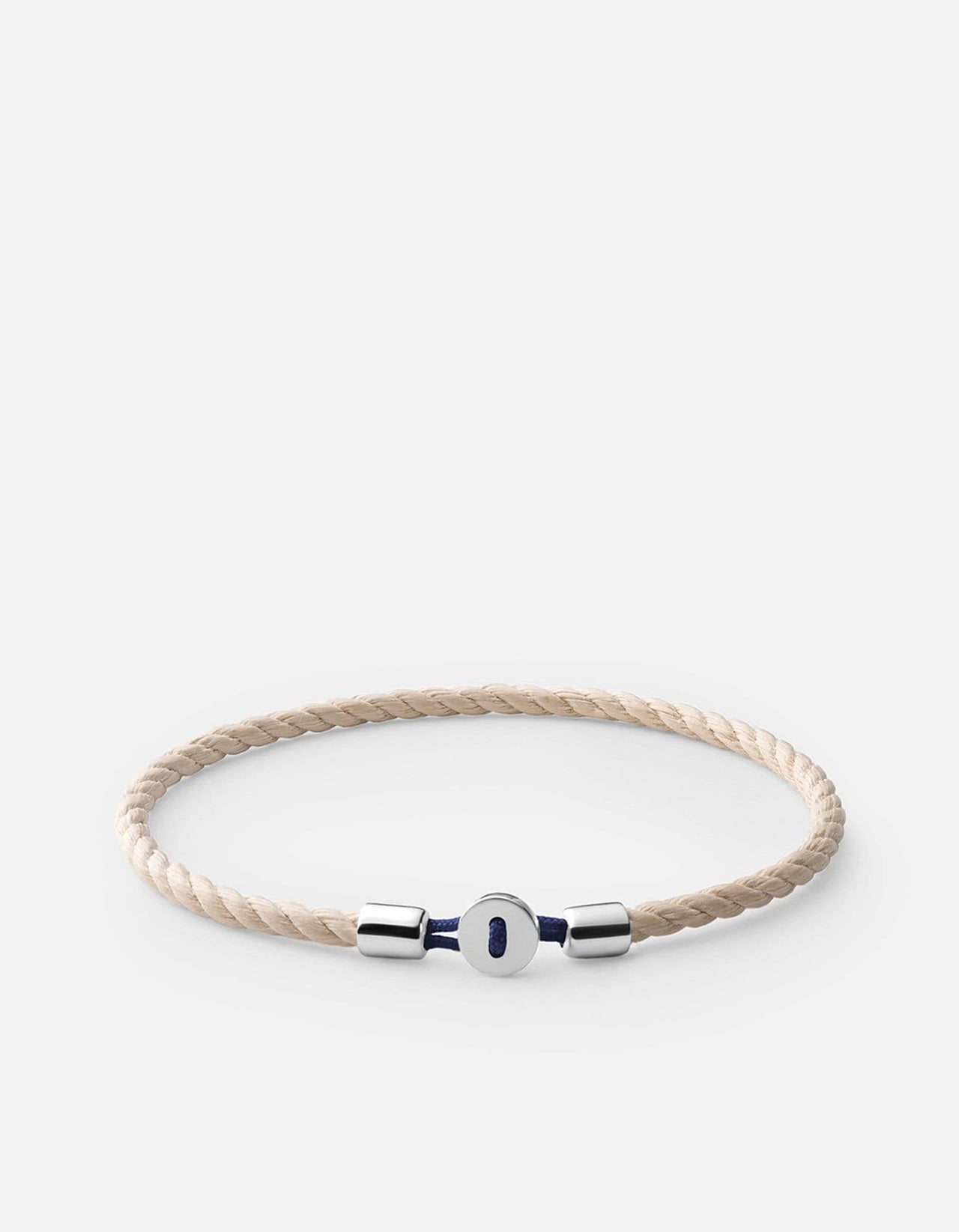 Nexus Cotton Rope Bracelet Sterling Silver Men's | Miansai