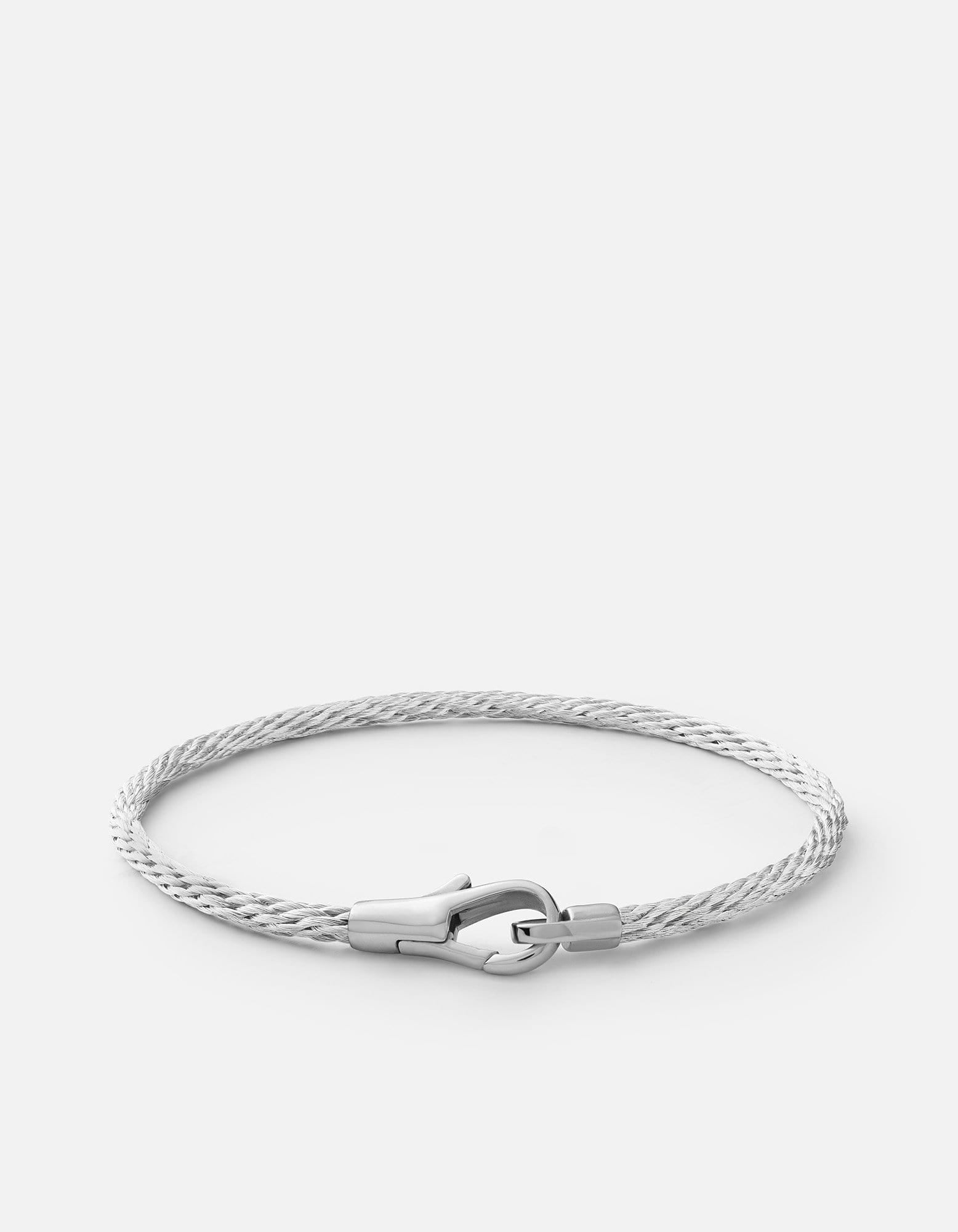 Knox Cable Bracelet, Sterling Silver, Matte | Men's Bracelets | Miansai