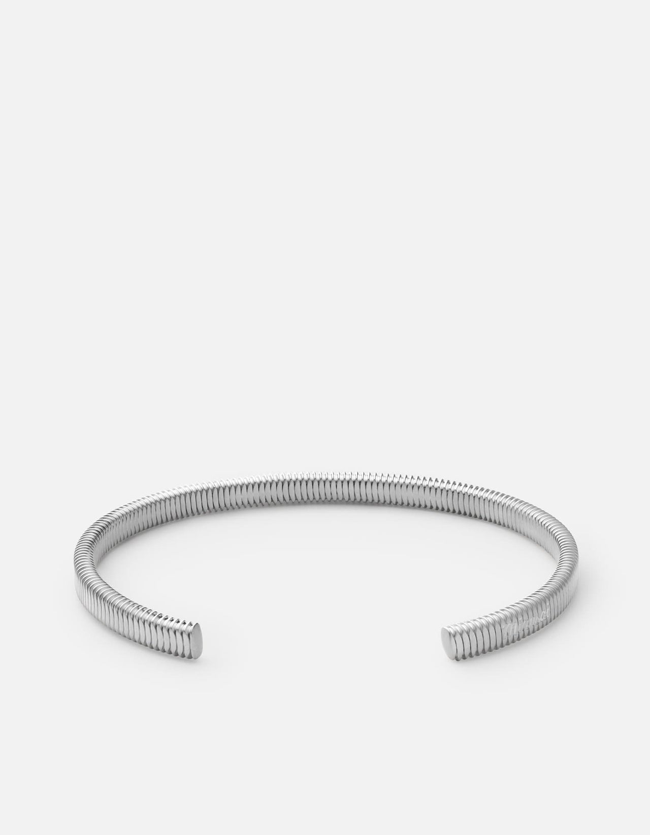 matte silver bangle