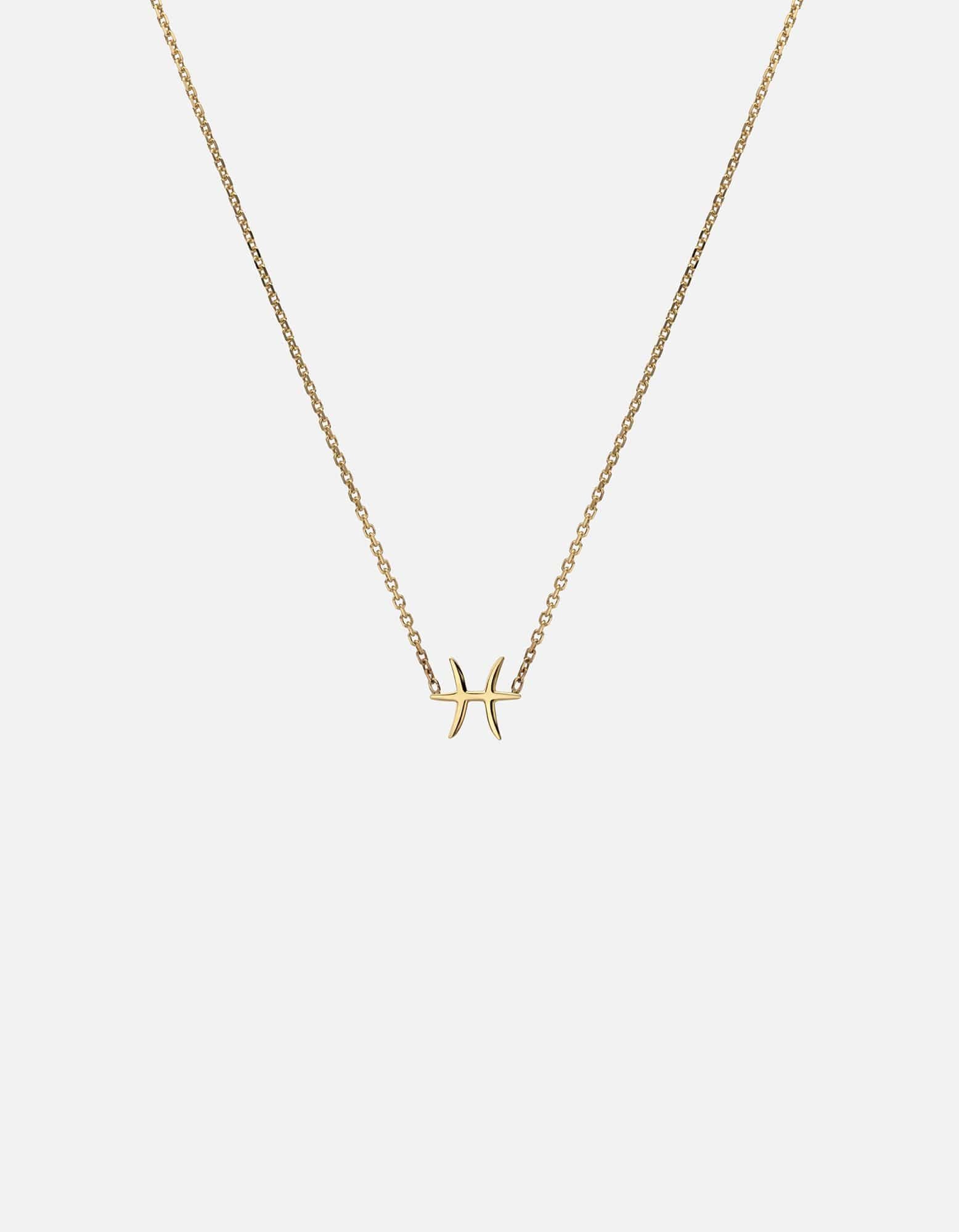 Pisces Astro Pendant Necklace, 14k Yellow Gold | Women's Necklaces ...