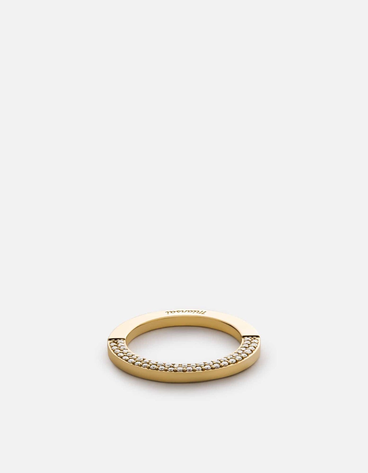 Washer Ring, 14k Gold w/Pave, Polished | Women's Rings | Miansai