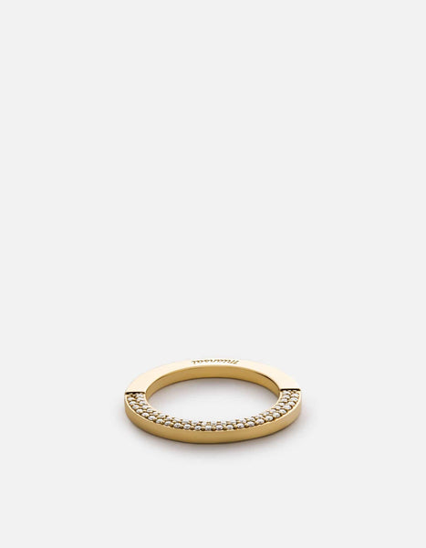 Washer Ring, 14k Gold w/Pave, Polished | Women's Rings | Miansai