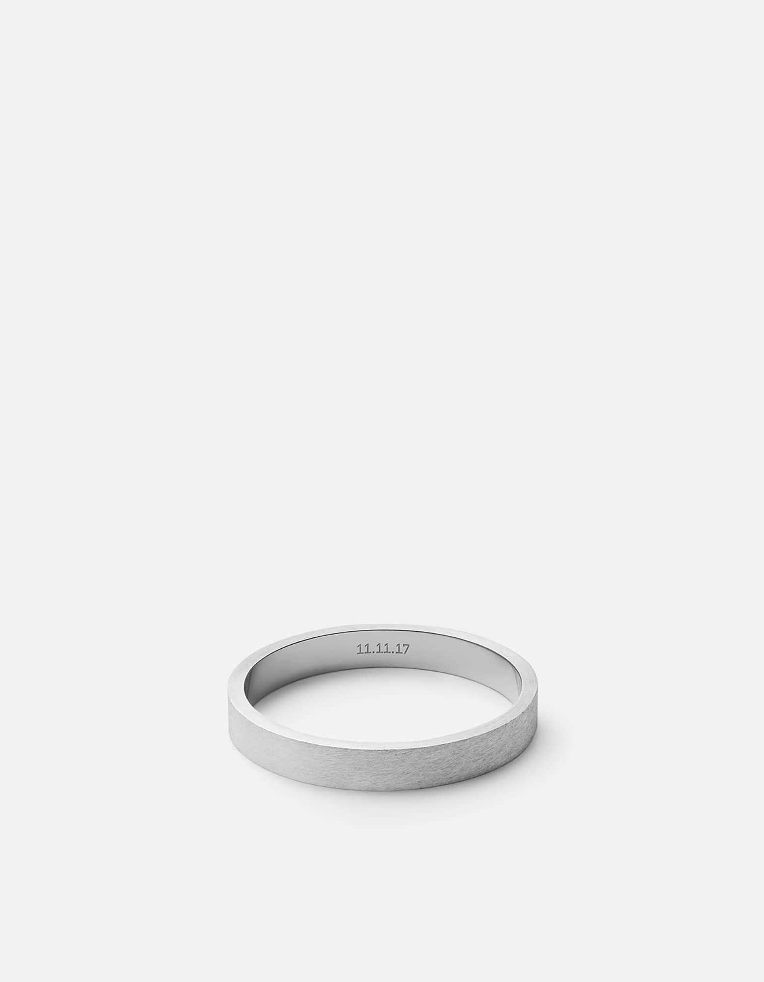 Silver Band 3mm Matte Sterling Silver Ring Men's | Miansai