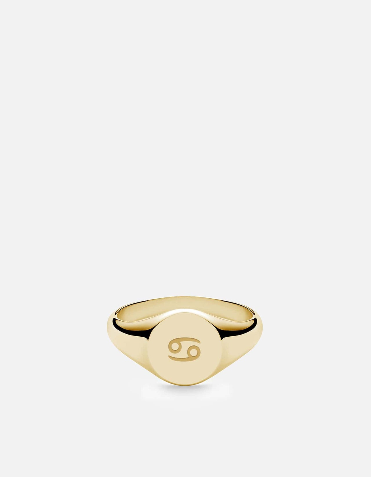 Cancer Astro Signet Ring, 14k Yellow Gold | Women's Rings | Miansai
