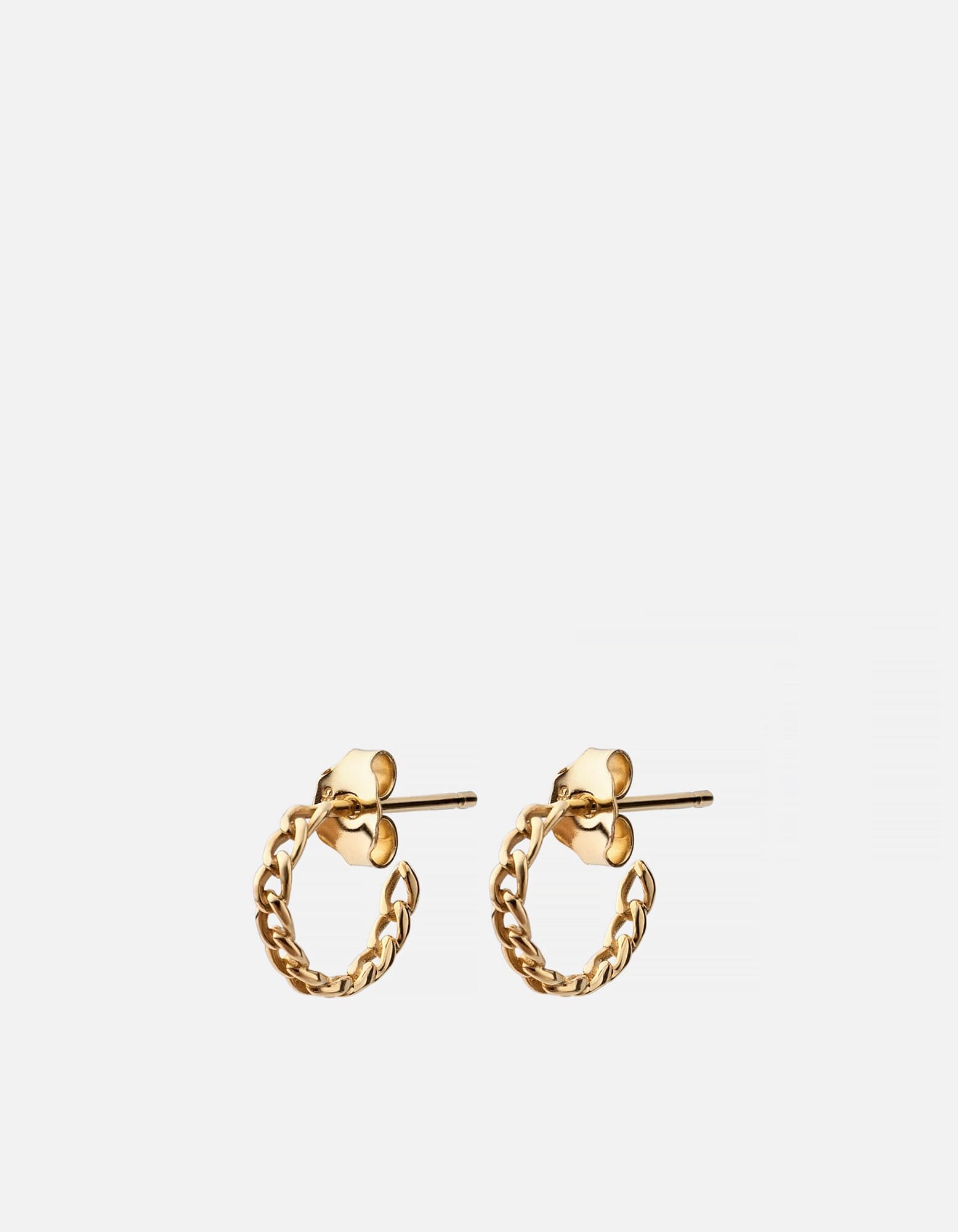 Cuban Link Huggie Earrings, 14k Yellow Gold | Women's Earrings | Miansai
